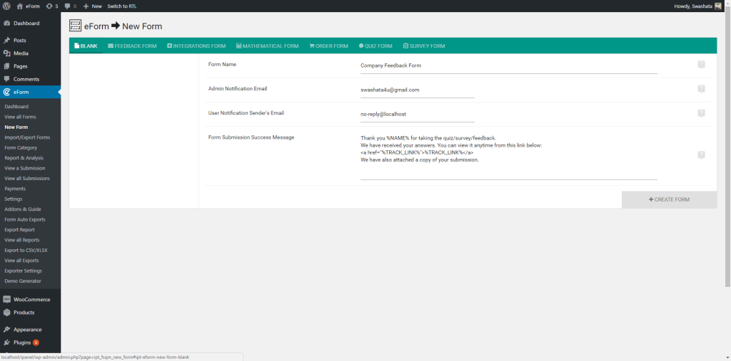 eform-new-form-wizard - eForm
